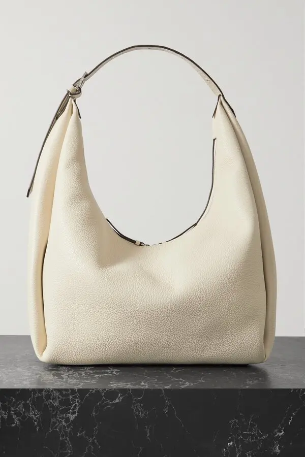 TOTEME Textured-leather Tote - Off-white