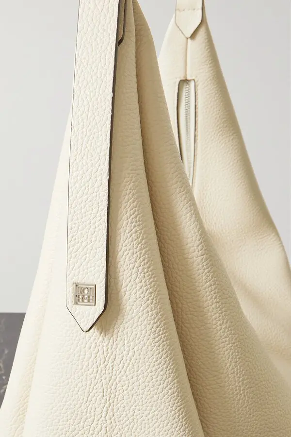 TOTEME Textured-leather Tote - Off-white