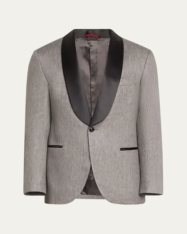 Brunello Cucinelli Linen-blend Shawl Tuxedo