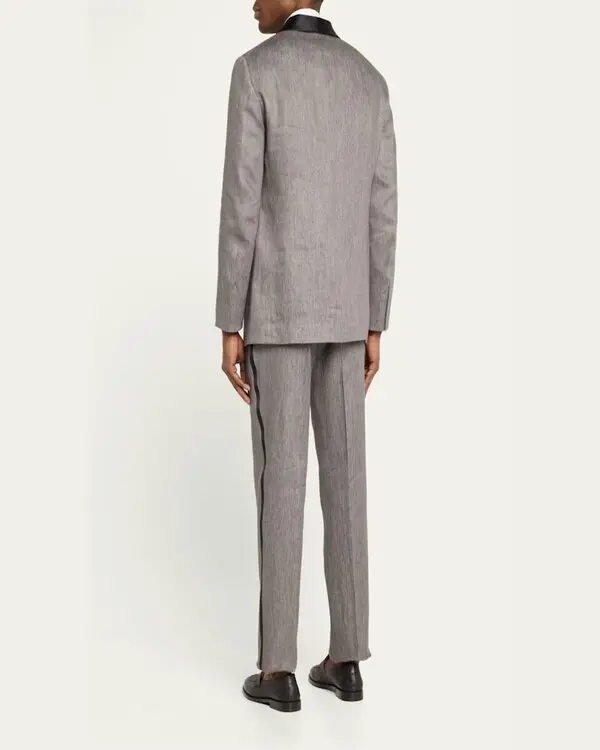 Brunello Cucinelli Linen-blend Shawl Tuxedo