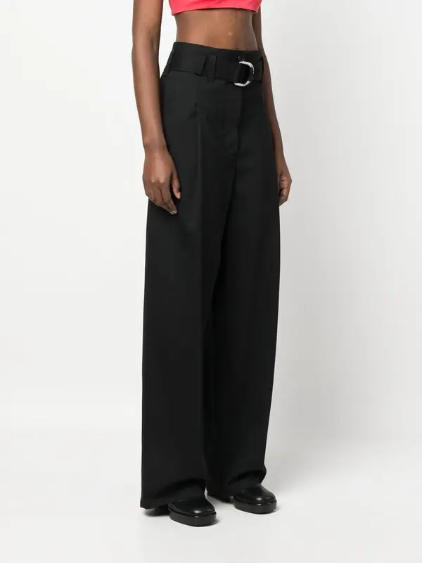 Philosophy Di Lorenzo Serafini Belted Wide Leg Trousers - Black