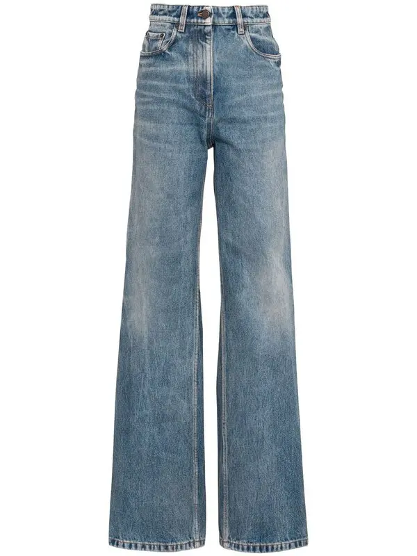 Prada Bleached-effect Straight-leg Jeans