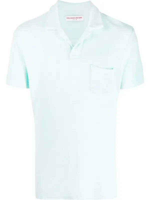 Orlebar Brown Terry Short-sleeve Polo Shirt - Blue