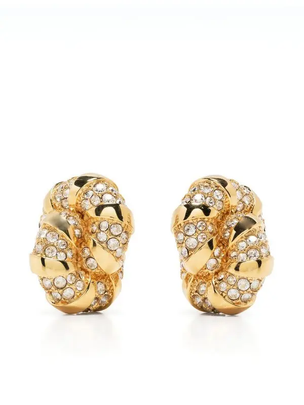 LANVIN Mélodie Crystal-embellished Earrings - Gold