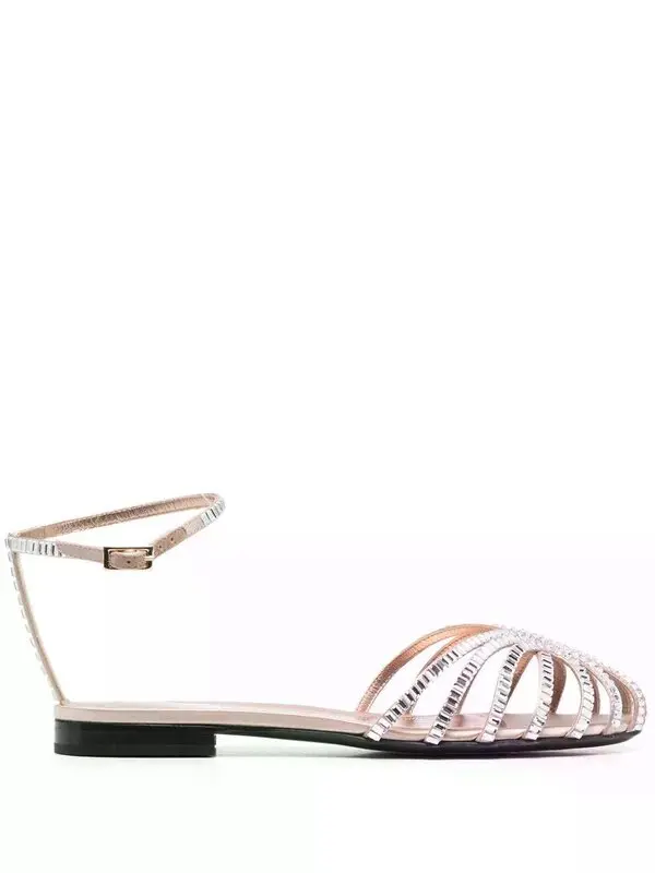 ALEVI MILANO Star Crystal-embellished Sandals - Neutrals