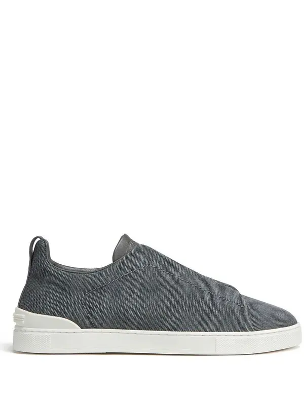 Zegna Triple Stitch Canvas Sneakers