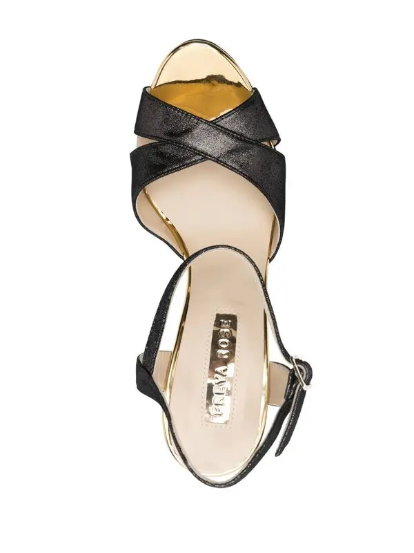 FREYA ROSE Cher Noir Calf-suede Sandals