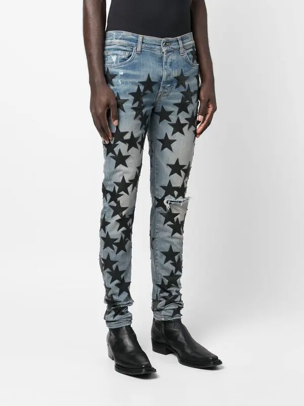 Amiri Star Patch Skinny Jeans