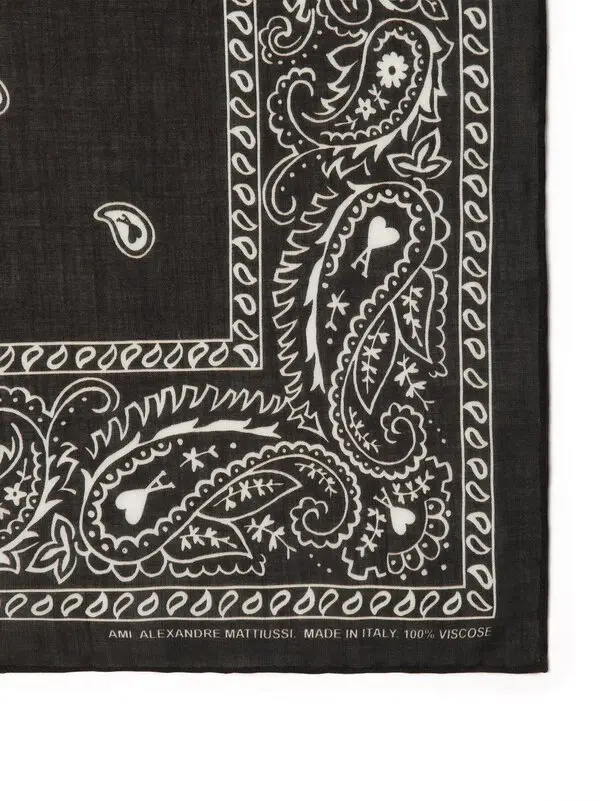 AMI Paris Bandana-print Scarf