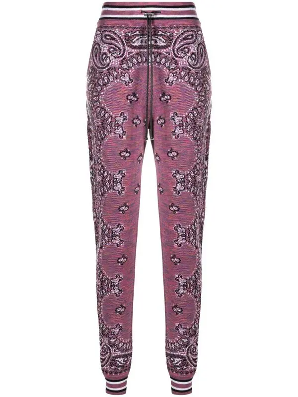 Amiri Bandana-pattern Knitted Track Pants