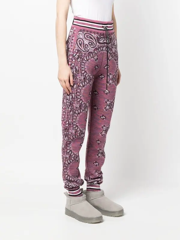 Amiri Bandana-pattern Knitted Track Pants