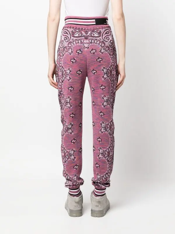 Amiri Bandana-pattern Knitted Track Pants