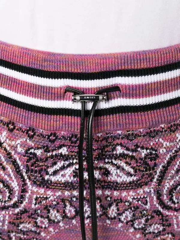Amiri Bandana-pattern Knitted Track Pants