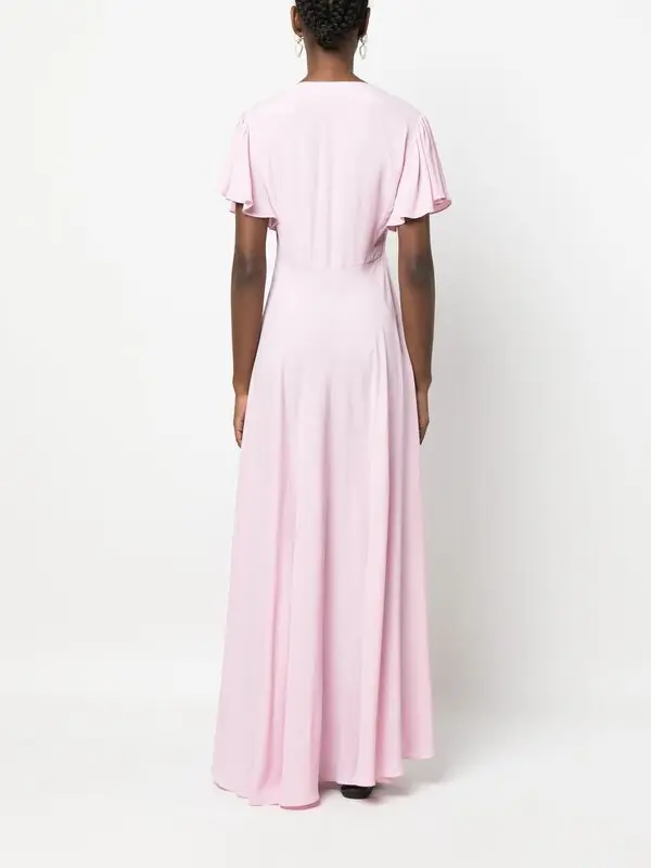 Vivetta Ruched Cut-out Maxi Dress - Pink
