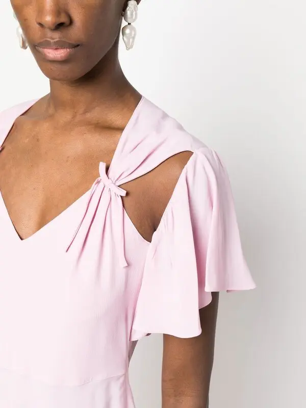 Vivetta Ruched Cut-out Maxi Dress - Pink