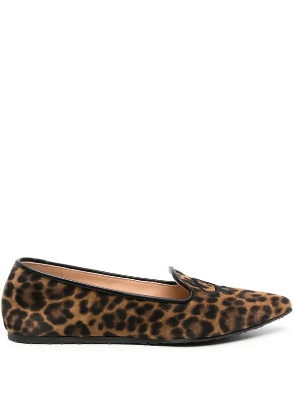 GIANVITO ROSSI Leopard-print Loafers