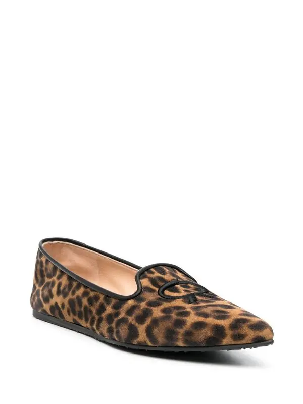 GIANVITO ROSSI Leopard-print Loafers