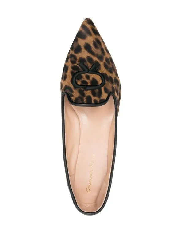 GIANVITO ROSSI Leopard-print Loafers