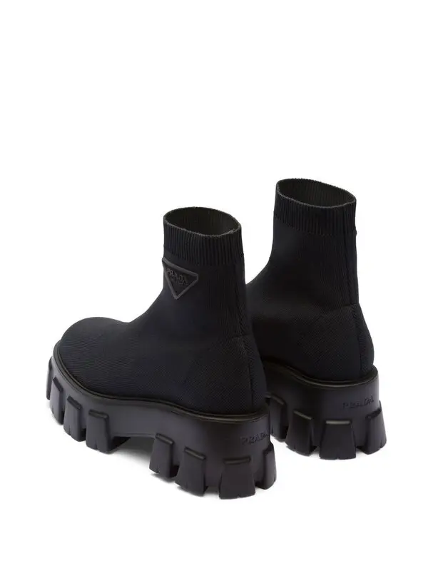 Prada Monolith Sock-style Ankle Boots