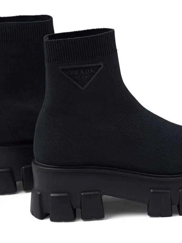 Prada Monolith Sock-style Ankle Boots