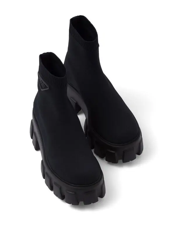 Prada Monolith Sock-style Ankle Boots