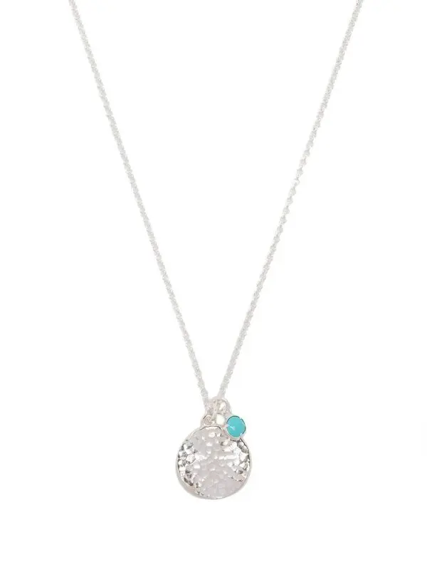 DOWER AND HALL Turquoise Pendant Necklace - Silver