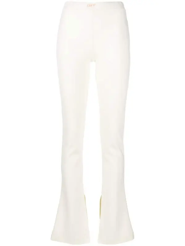 Off-White Sleek Split Leggings - White