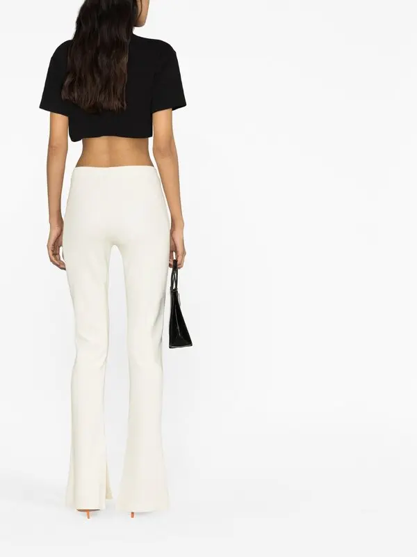 Off-White Sleek Split Leggings - White