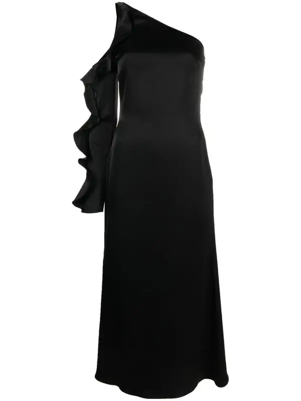 David Koma Asymmetric Ruffle-trim Dress