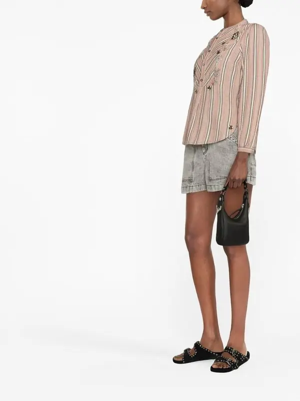 Zadig&Voltaire Embroidered Pinstriped Blouse