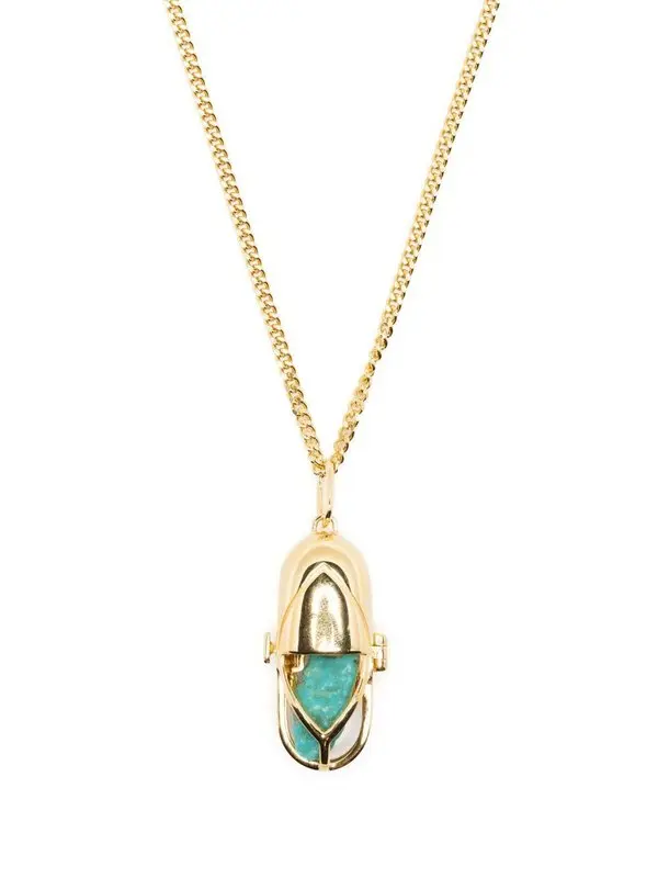 CAPSULE ELEVEN Turquoise Pendant Necklace - Gold