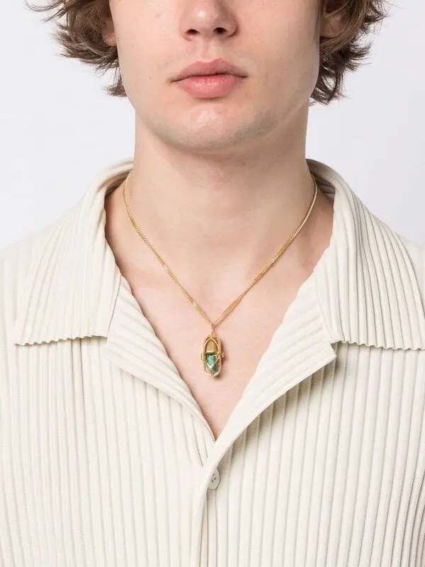 CAPSULE ELEVEN Turquoise Pendant Necklace - Gold