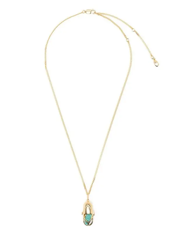 CAPSULE ELEVEN Turquoise Pendant Necklace - Gold