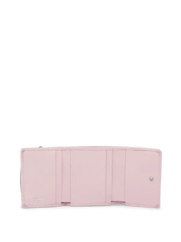Prada Triangle-logo Saffiano Leather Wallet - Pink