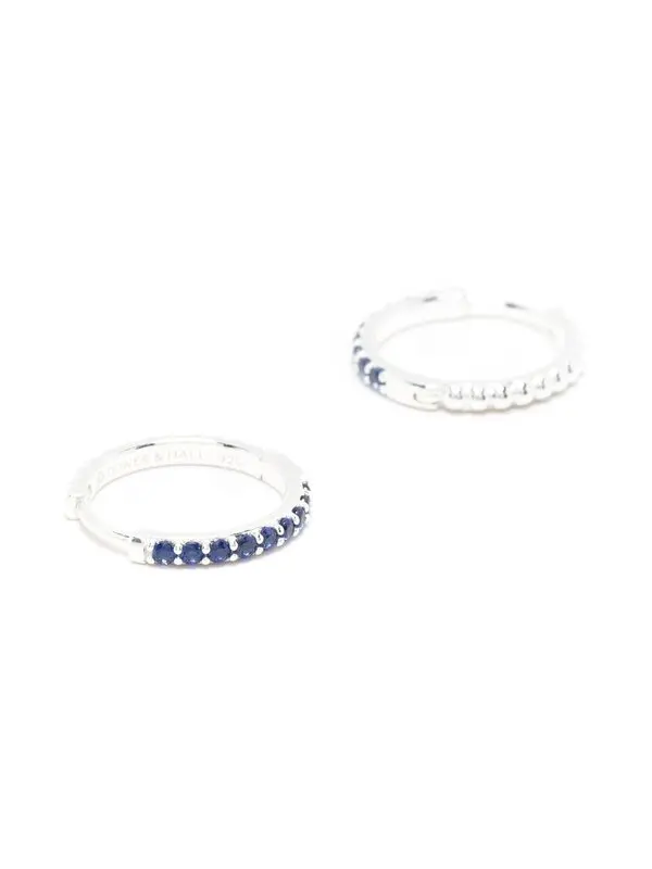 DOWER & HALL Sapphire Huggie Hoop Earrings