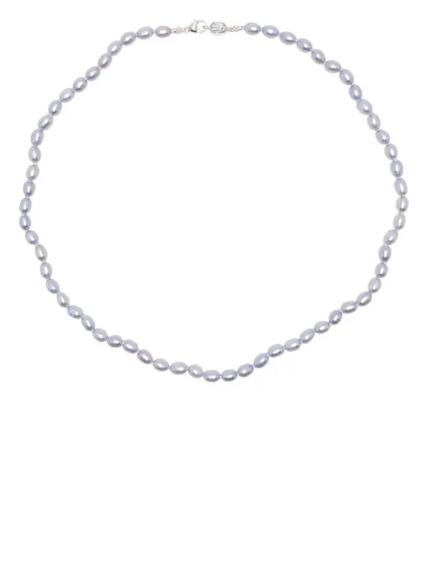 DOWER AND HALL Oval Pearl Necklace - Purple