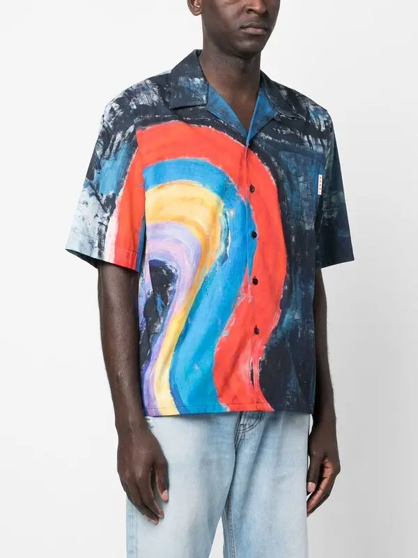 Marni Abstract-print Cotton Shirt