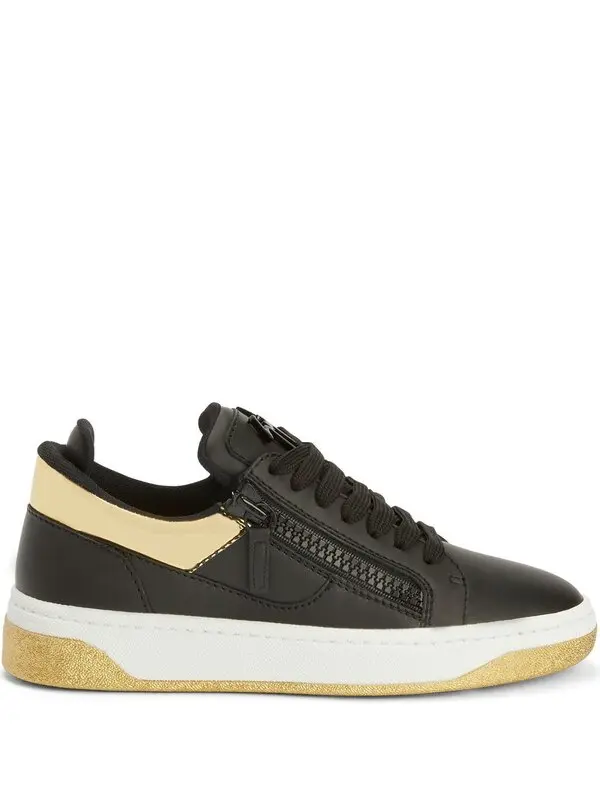 GIUSEPPE ZANOTTI Double-zip Low-top Sneakers - Black