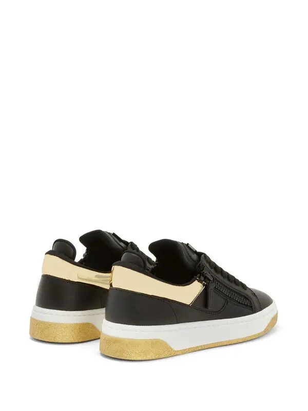 GIUSEPPE ZANOTTI Double-zip Low-top Sneakers - Black