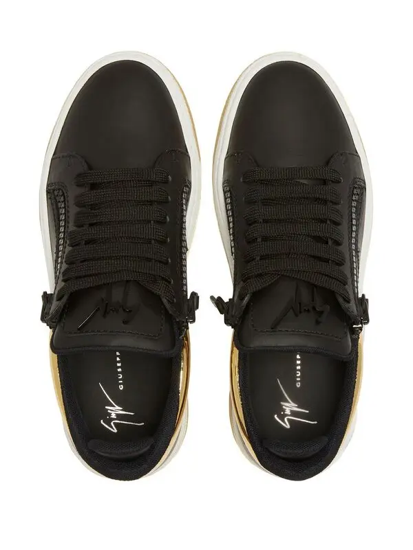 GIUSEPPE ZANOTTI Double-zip Low-top Sneakers - Black