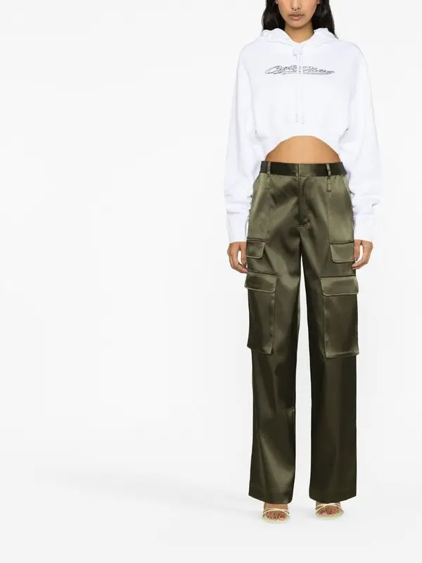Off-White Cropped Hoodie