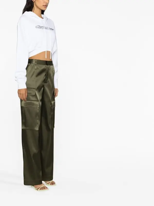 Off-White Cropped Hoodie