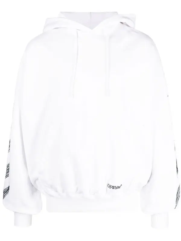 Off-White Diag Scribble Print Hoodie - White
