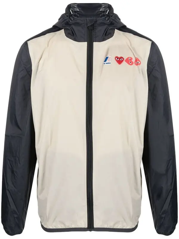 Play Comme Des Garcon Lightweight Hooded Jacket - Neutrals