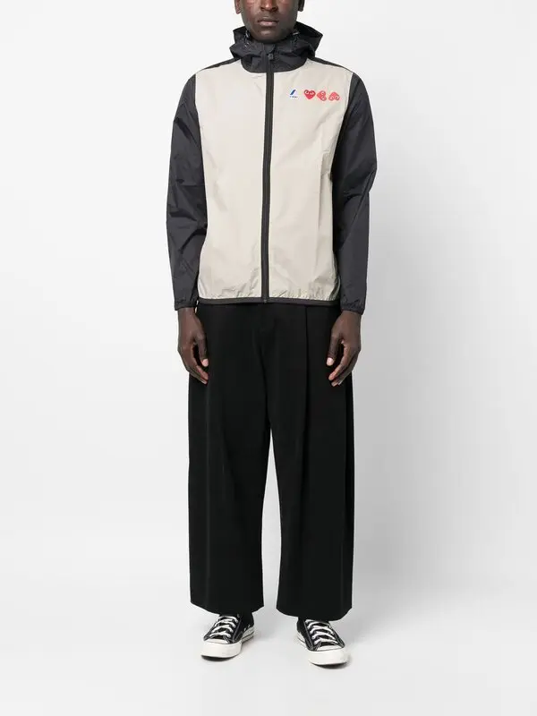 Play Comme Des Garcon Lightweight Hooded Jacket - Neutrals