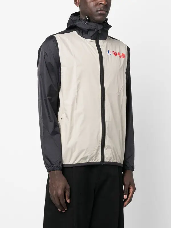 Play Comme Des Garcon Lightweight Hooded Jacket - Neutrals