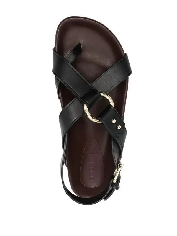 Soeur Mexico Leather Sandals - Black