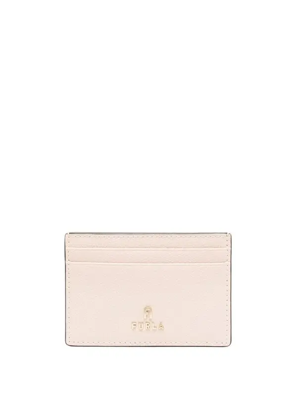 Furla Leather Logo Lettering Cardholder - Neutrals