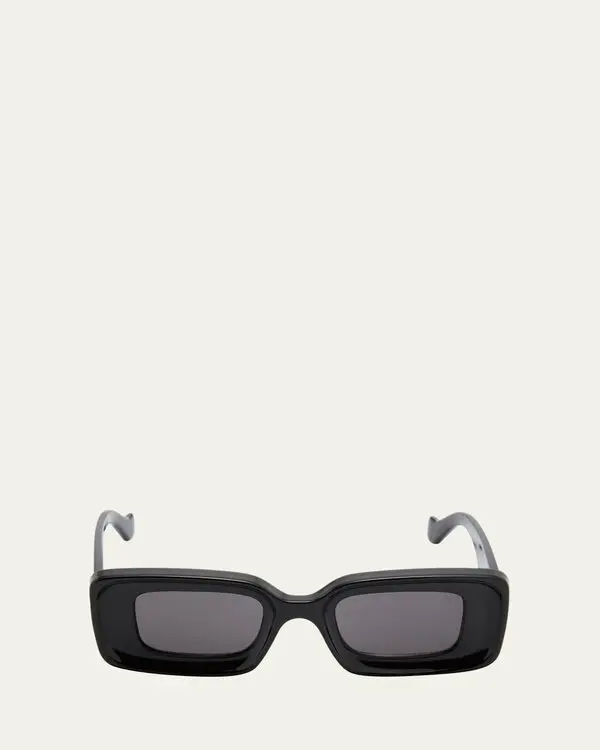 Loewe Anagram Rectangle Sunglasses - Sblk/smk