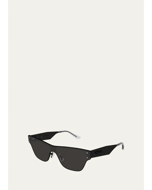 Bottega Veneta Rectangle Monochromatic Metal Sunglasses